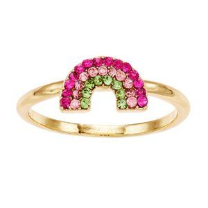 LC Lauren Conrad | Jewelry | Lc Lauren Conrad Gold Tone Rainbow Ring ...